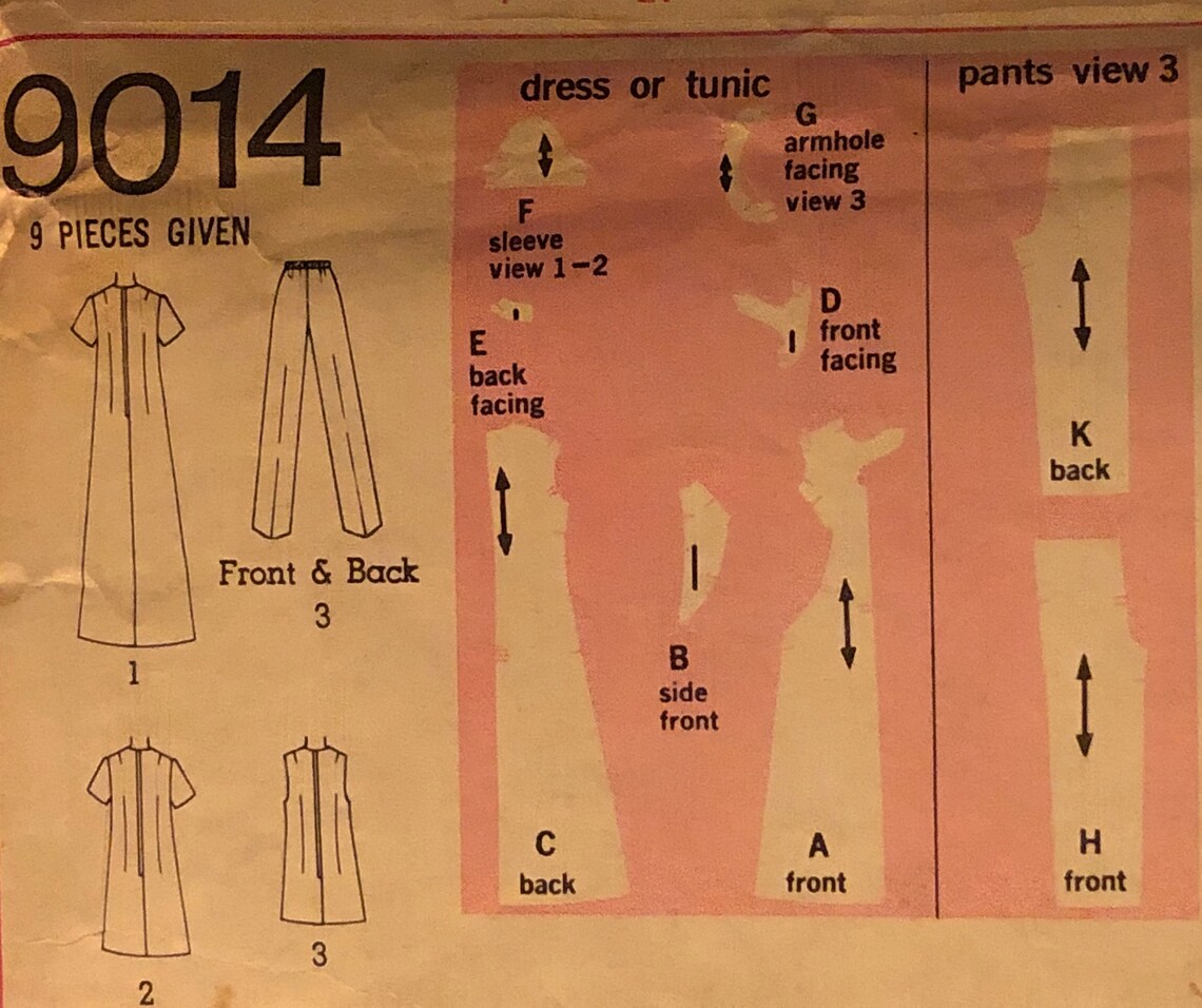 VTG 9014 Simplicity 1971. Designer Fashion. Misses' - Etsy