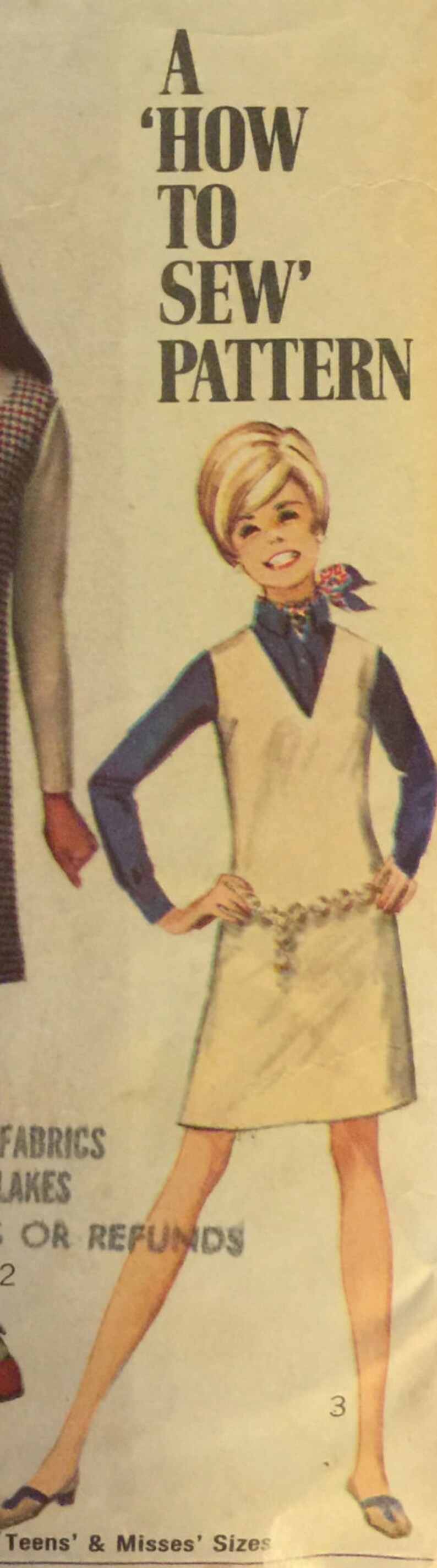 VTG 7778 Simplicity 1968. A How to Sew Pattern. Jumper W/3 | Etsy