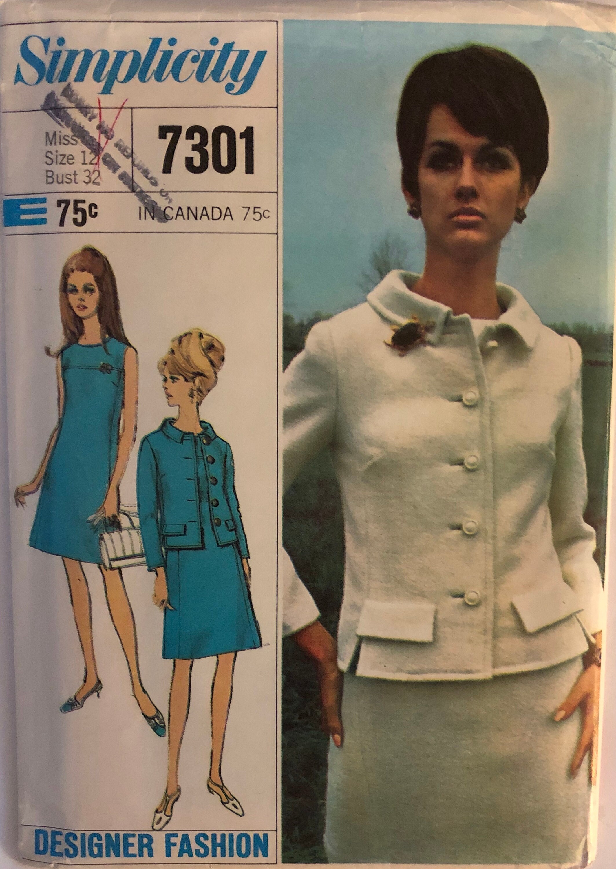 VTG 7301 Simplicity 1967. Designer Fashion. Misses' - Etsy