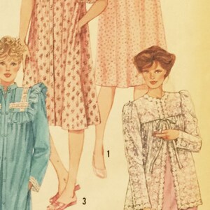 VTG 5330 Simplicity (1981). Misses' Nightgown, Robes, Bed Jacket. Size ...