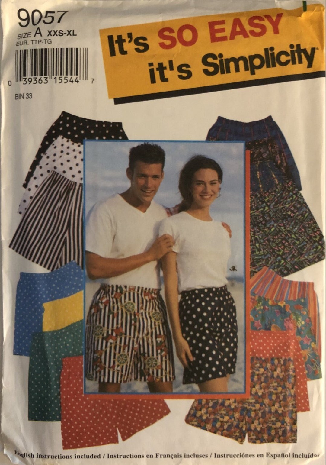 VTG 9057 Simplicity (1996). It's so Easy It's Simplicity. Unisex Shorts ...