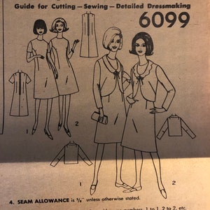VTG 6099 Simplicity (1965). Juniors' One-piece Dress & Jacket. Size 11 ...