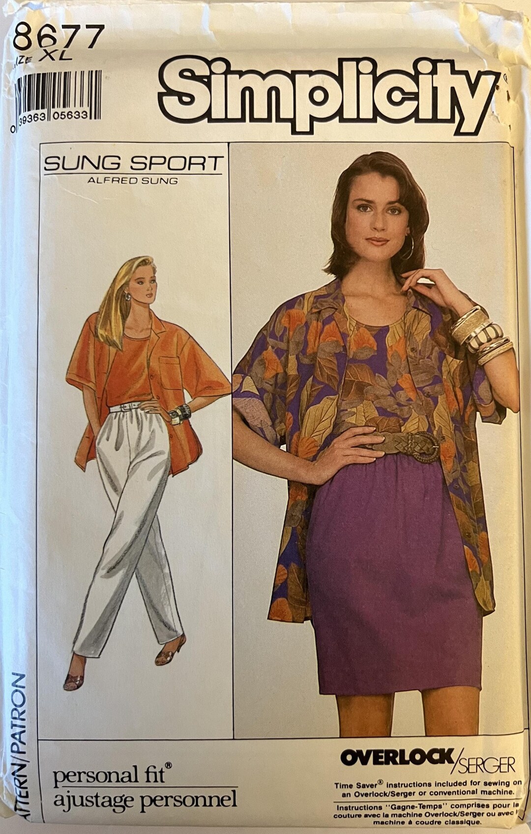 VTG 8677 Simplicity (1988). Sung Sport by Alfred Sung. Misses' Pants ...
