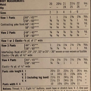 VTG 6048 Simplicity (1983). Child's Set of Fashion Pants. Size 4-5-6 ...