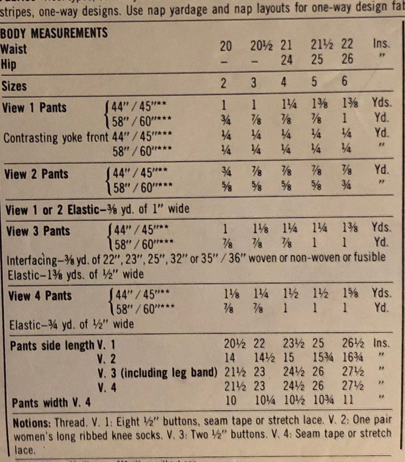 VTG 6048 Simplicity (1983). Child's Set of Fashion Pants. Size 4-5-6 ...