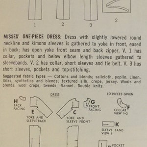 VTG 6307 Simplicity (1965). Misses' One Piece Dress. Size 14, Bust 34". Complete, Unused, Neatly ...