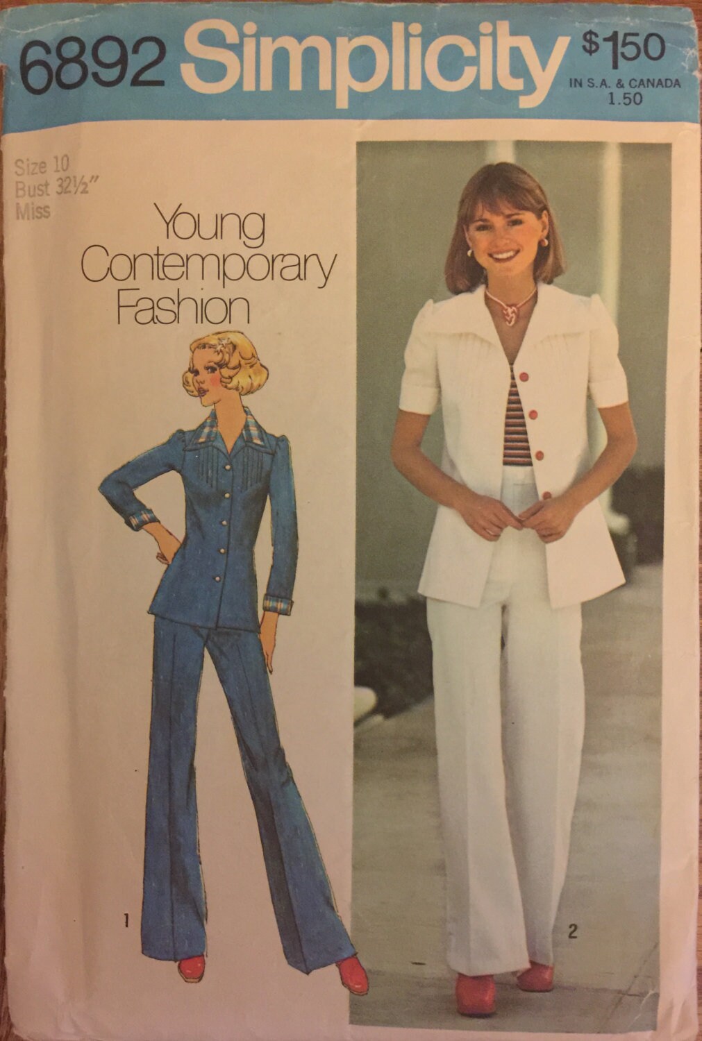 VTG 6892 Simplicity 1975. Young Contemporary Fashion. Pants | Etsy