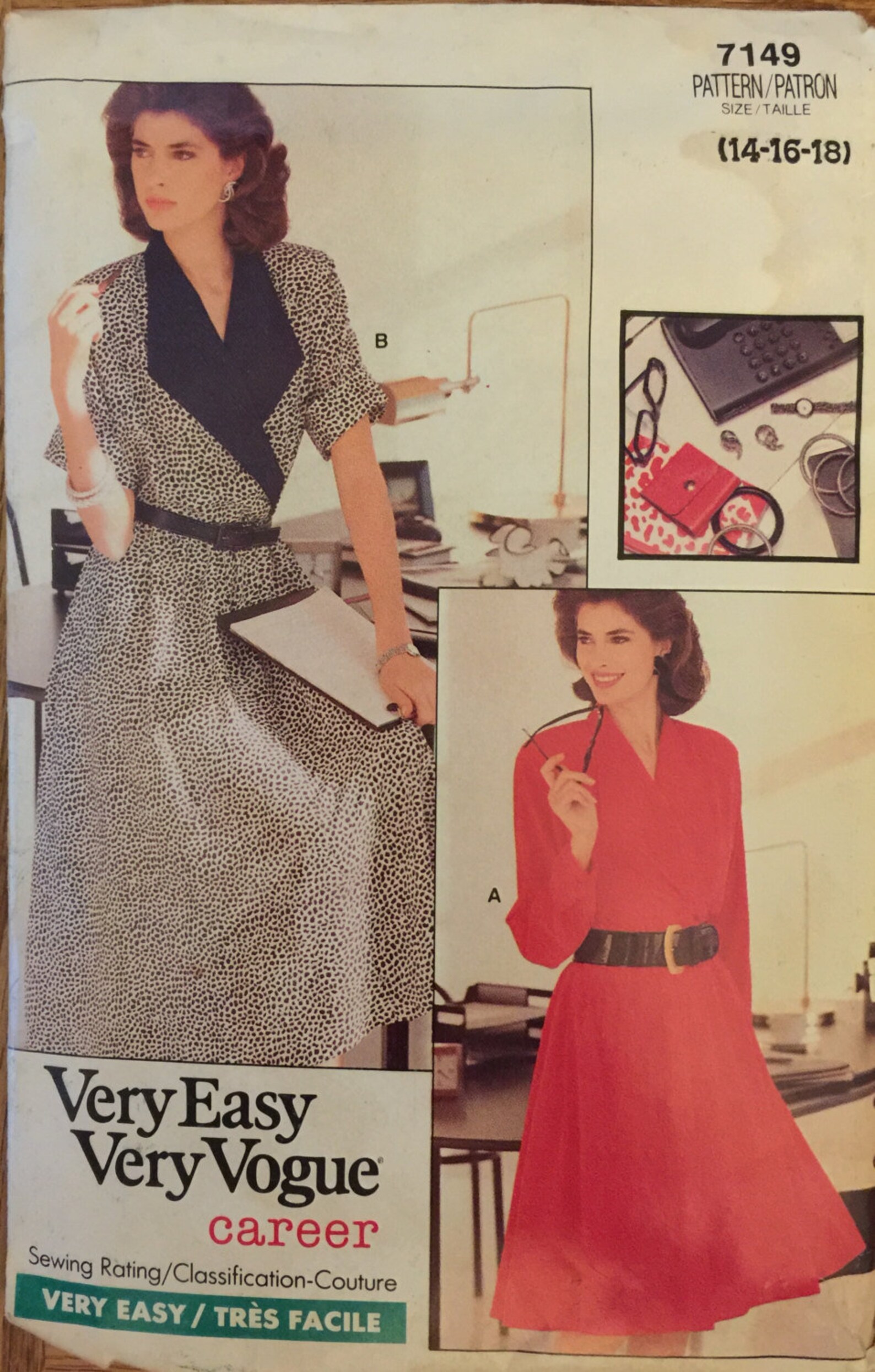 VTG 7149 Vogue 1988. Very Easy Very Vogue. Misses' - Etsy