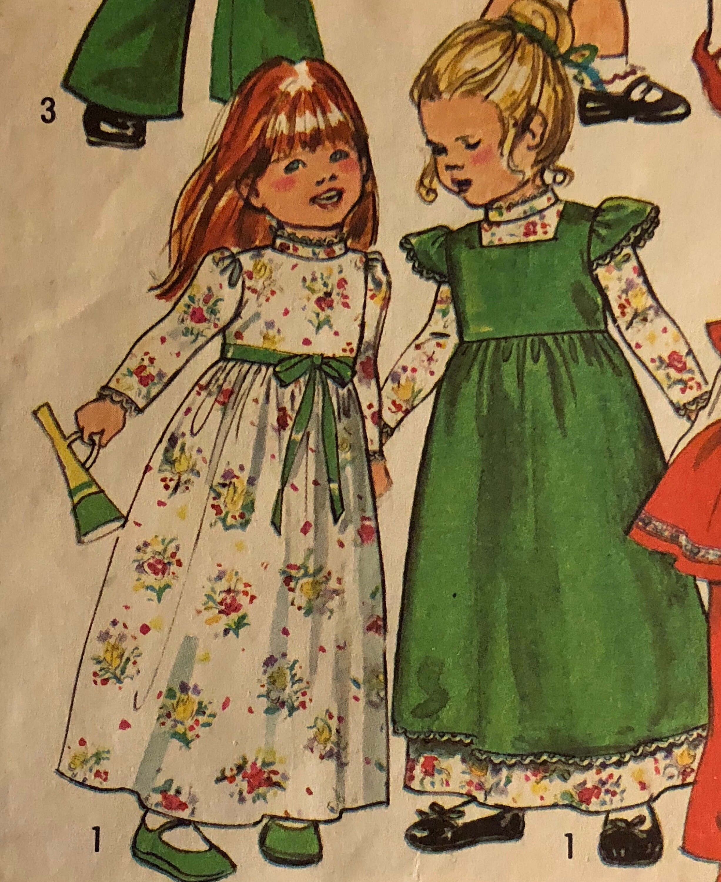 VTG 5993 Simplicity (1973). Toddler's Dress, Smock & Bell-bottom Pants ...