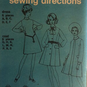 VTG 8705 Simplicity (1970). Misses' Sleeveless Coat & Dress. Size 10 or ...