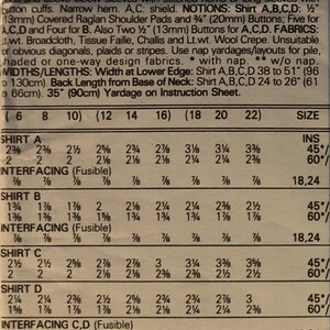 VTG 3029 Butterick (1988). Fast & Easy. Very Easy. Misses' Shirt. Size ...