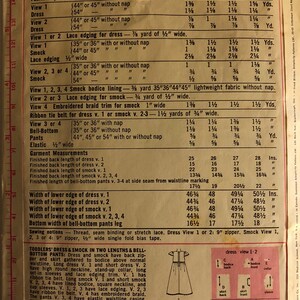 VTG 5993 Simplicity (1973). Toddler's Dress, Smock & Bell-bottom Pants ...