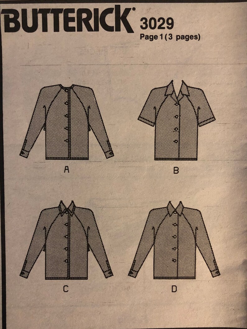 VTG 3029 Butterick 1988. Fast & Easy. Very Easy. Misses' - Etsy