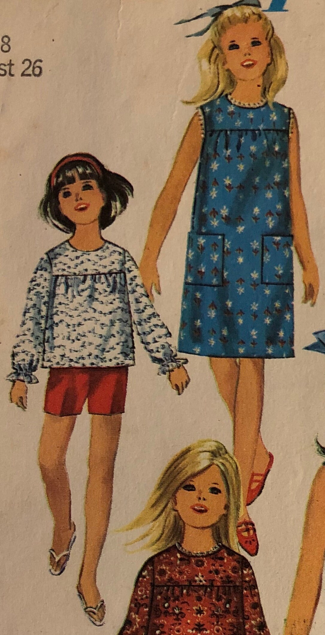 VTG 6516 Simplicity 1966. Girls' One-piece Dress | Etsy