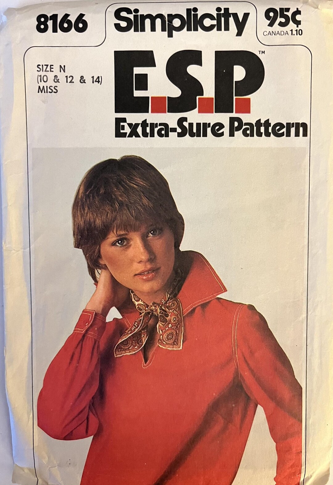 VTG 8166 Simplicity (1977). E.S.P. Extra-sure Pattern. Misses' Top ...