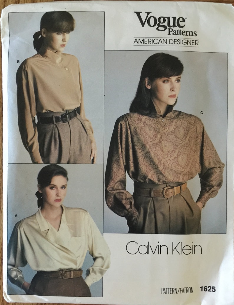 VTG 1625 Vogue 1985. Vogue American Designer by Calvin - Etsy