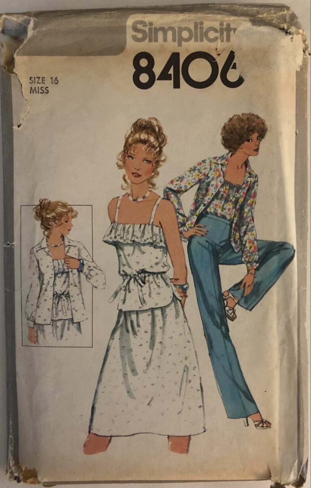 VTG 8406 Simplicity (1977). Misses' Shirt-jacket, Pants, Skirt, Top ...