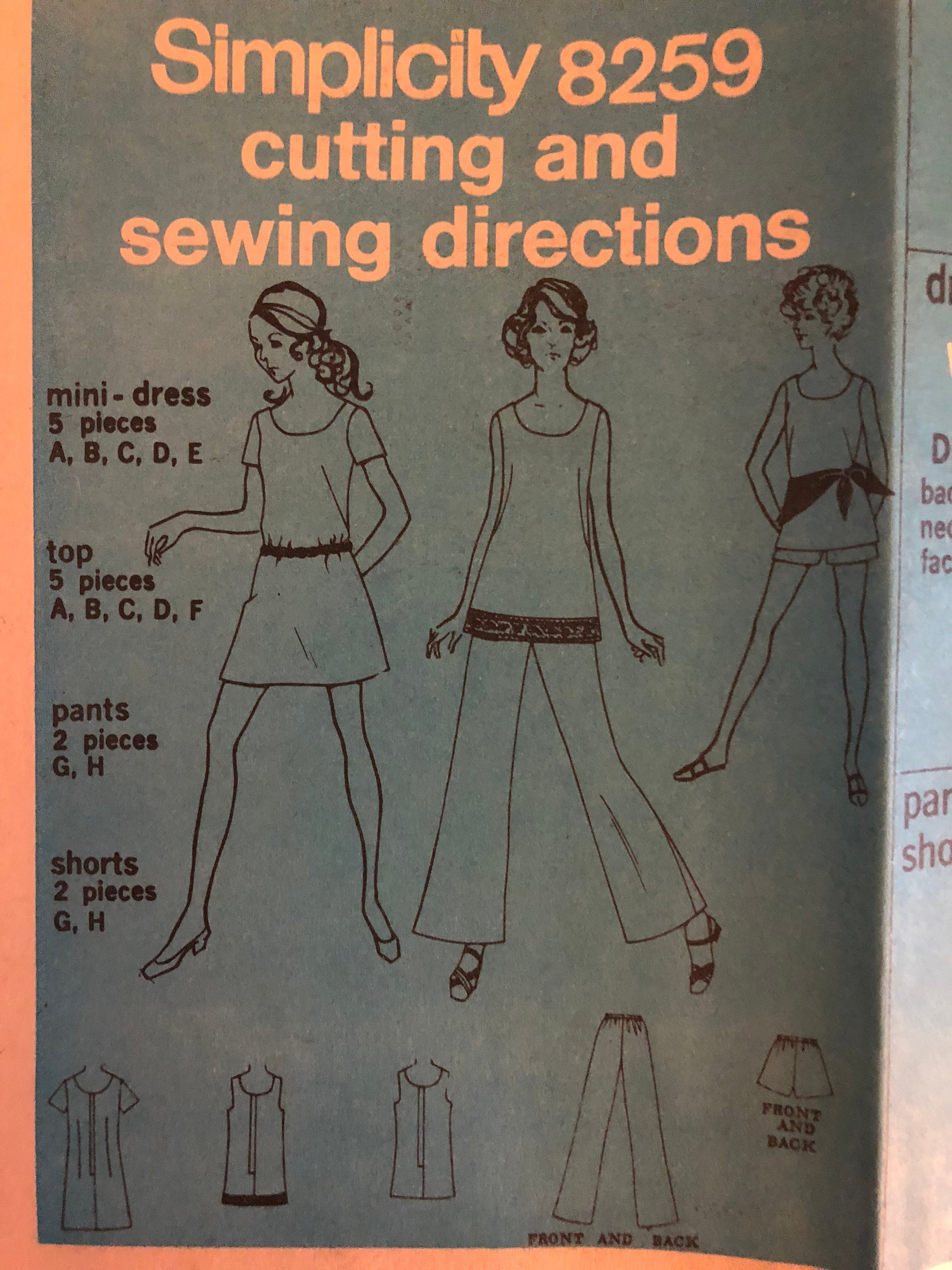 VTG 8259 Simplicity 1969. Jiffy. Misses' Petite Mini | Etsy