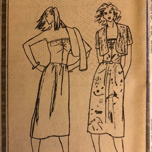 VTG 9569 Simplicity (1980). Misses' Strapless Dress and Bolero Jacket ...