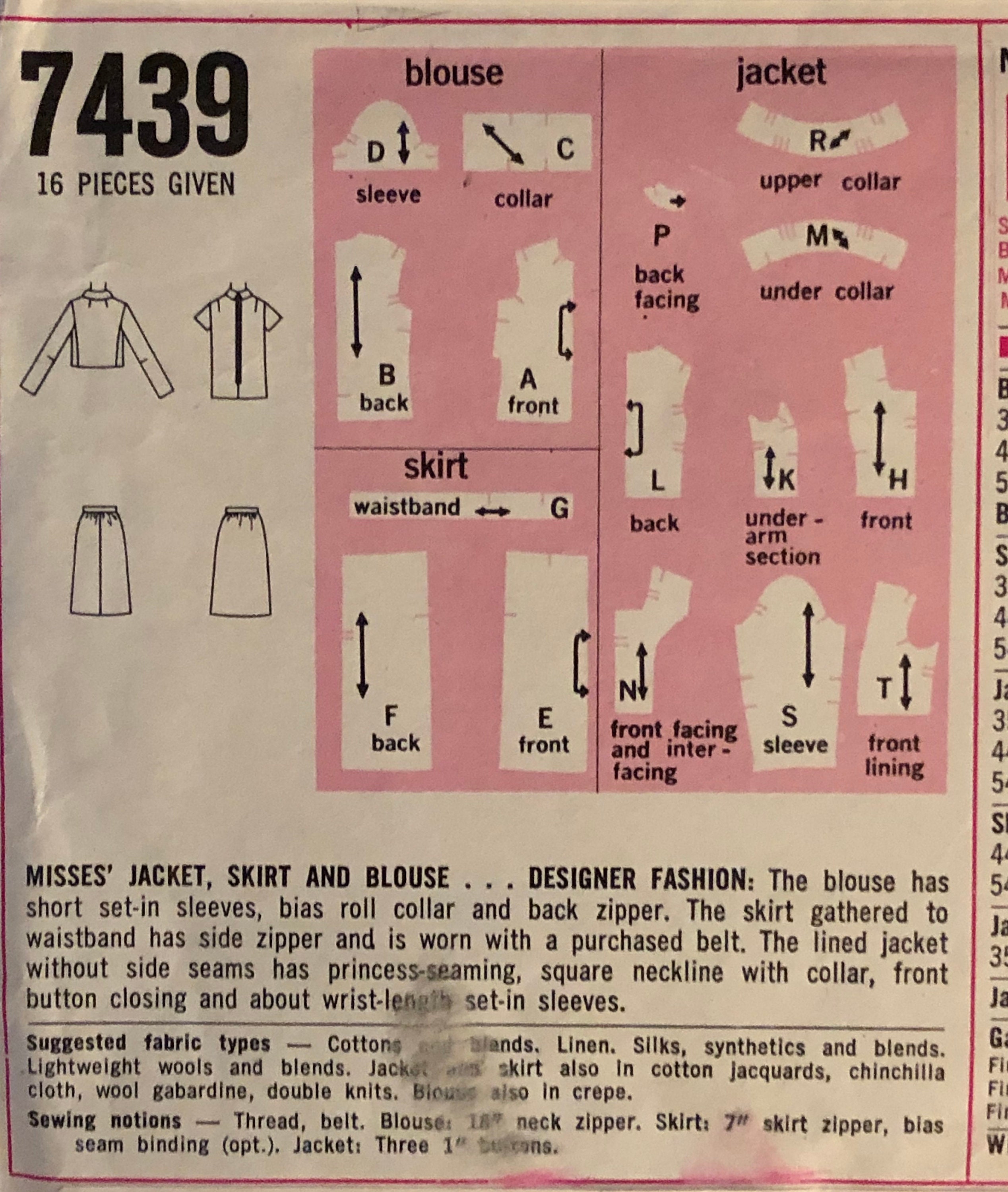 Rare VTG 7439 Simplicity 1967. Designer Fashion. Misses' | Etsy