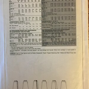 RARE VTG 3570 Butterick (1971). Misses' Skirts. Size 16, Waist 30 ...