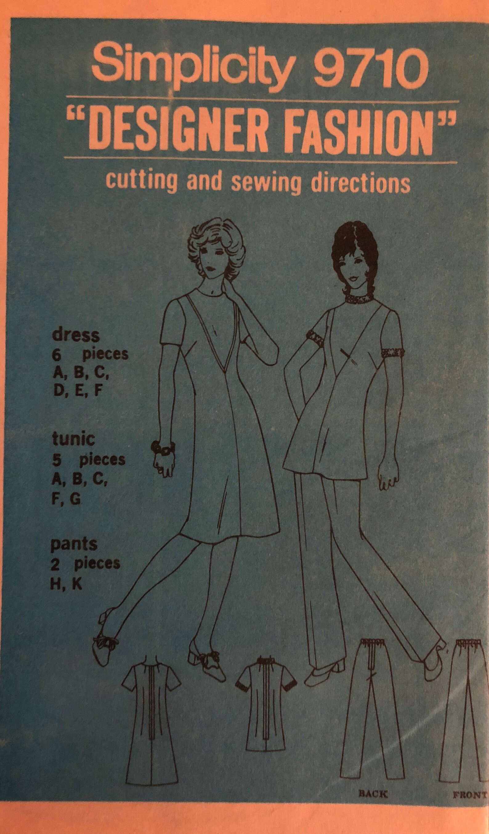 VTG 9710 Simplicity 1971. Designer Fashion. Misses' | Etsy