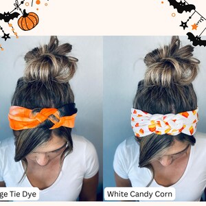 Halloween Candy Corn Chunky Split Turban Knot Headband, Adult Soft and ...