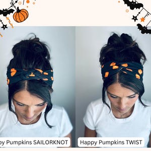 Halloween Candy Corn Chunky Split Turban Knot Headband, Adult Soft and ...