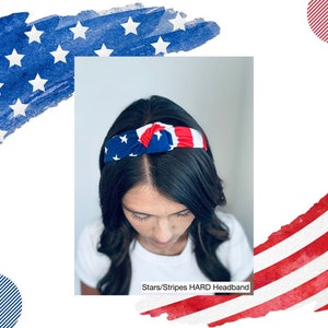 4th of July Knotted Headbands, Memorial Day Headbands, Stars Hard Knot ...
