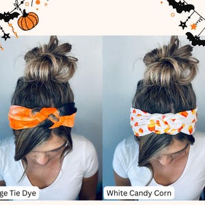 Halloween Candy Corn Chunky Sailor Knot Headband, Adult Soft and ...