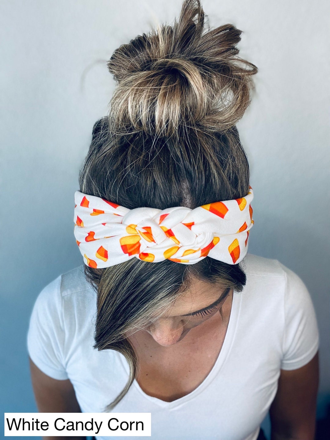 Halloween Candy Corn Chunky Sailor Knot Headband, Adult Soft and ...