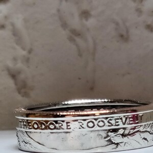 THEODORE ROOSEVELT, ND. Size 9 State Quarter Coin Ring - Etsy
