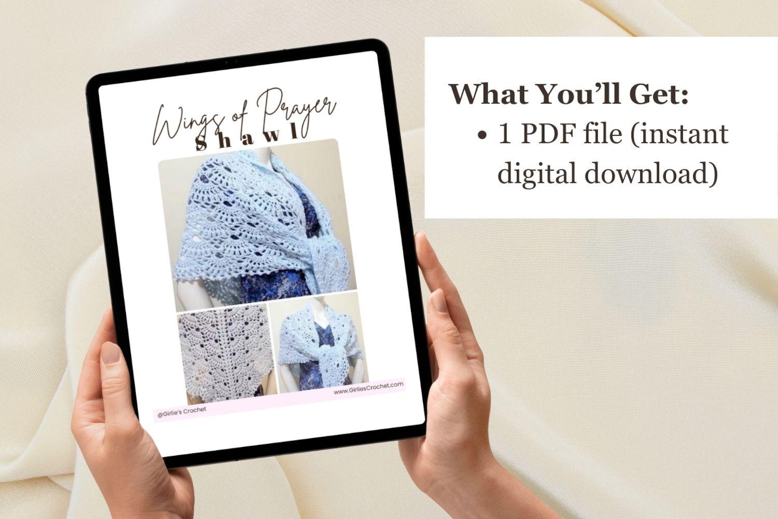 Wings of Prayer Shawl Crochet Pattern | Triangular Prayer Shawl | PDF ...