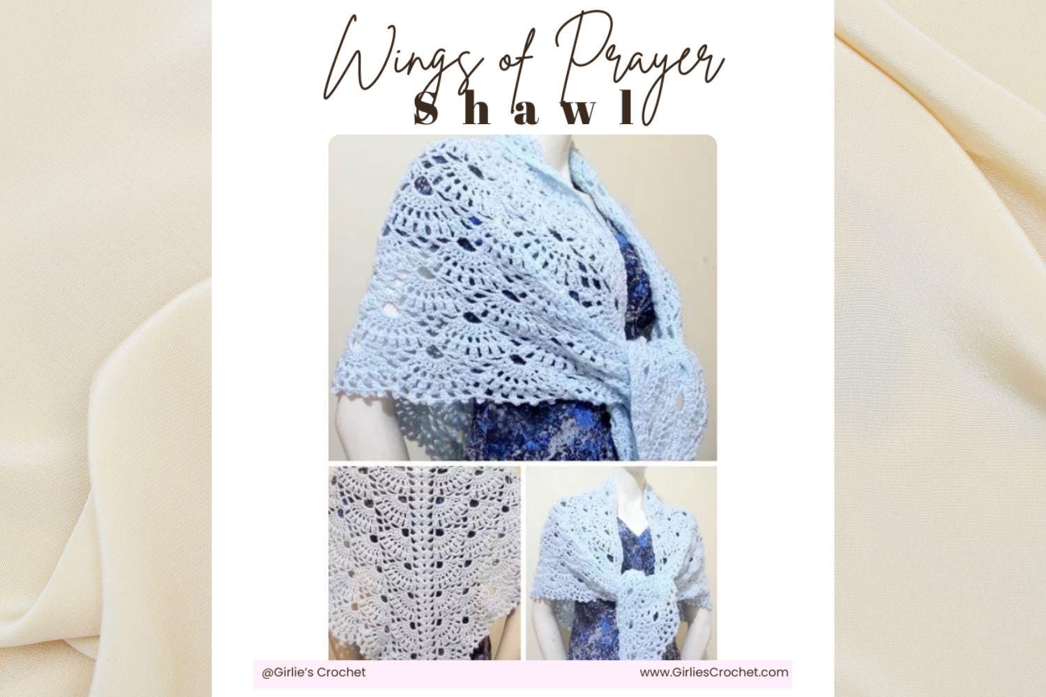 Wings of Prayer Shawl Crochet Pattern | Triangular Prayer Shawl | PDF ...