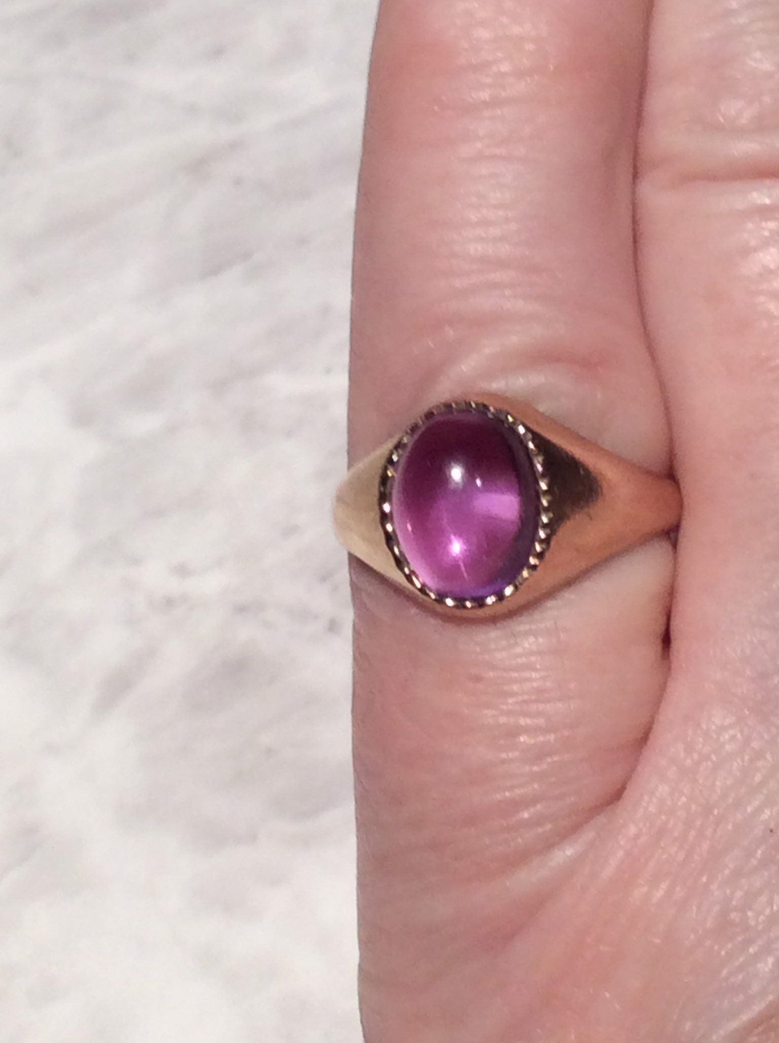 Antique Cabochon Spinel Chester Gold Signet Ring 9ct - Etsy