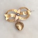 Antique Pearl Bow Swagged Heart Gold Brooch 15ct - Etsy