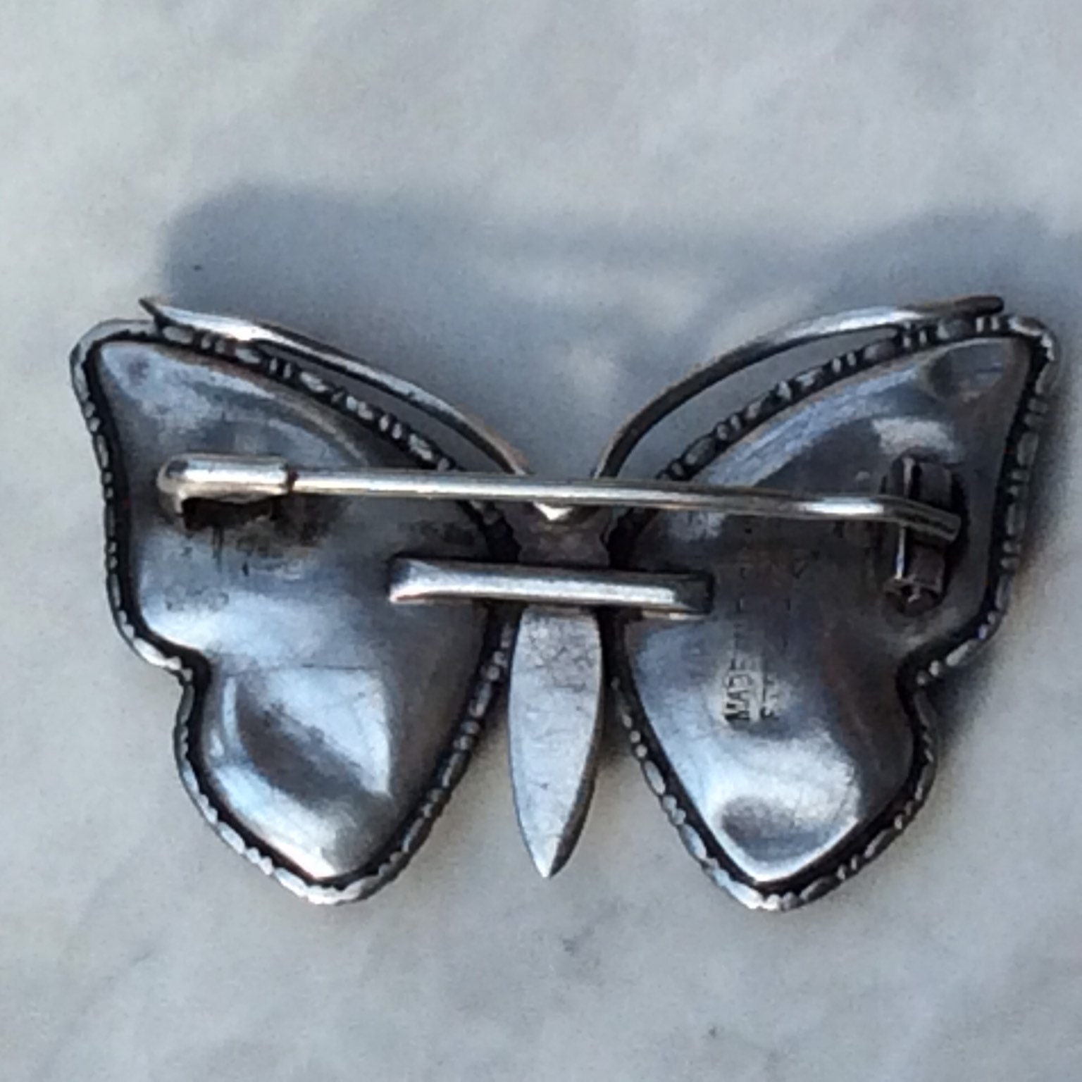 Antique Butterflywing Large Butterfly Sterling Silver Brooch - Etsy UK