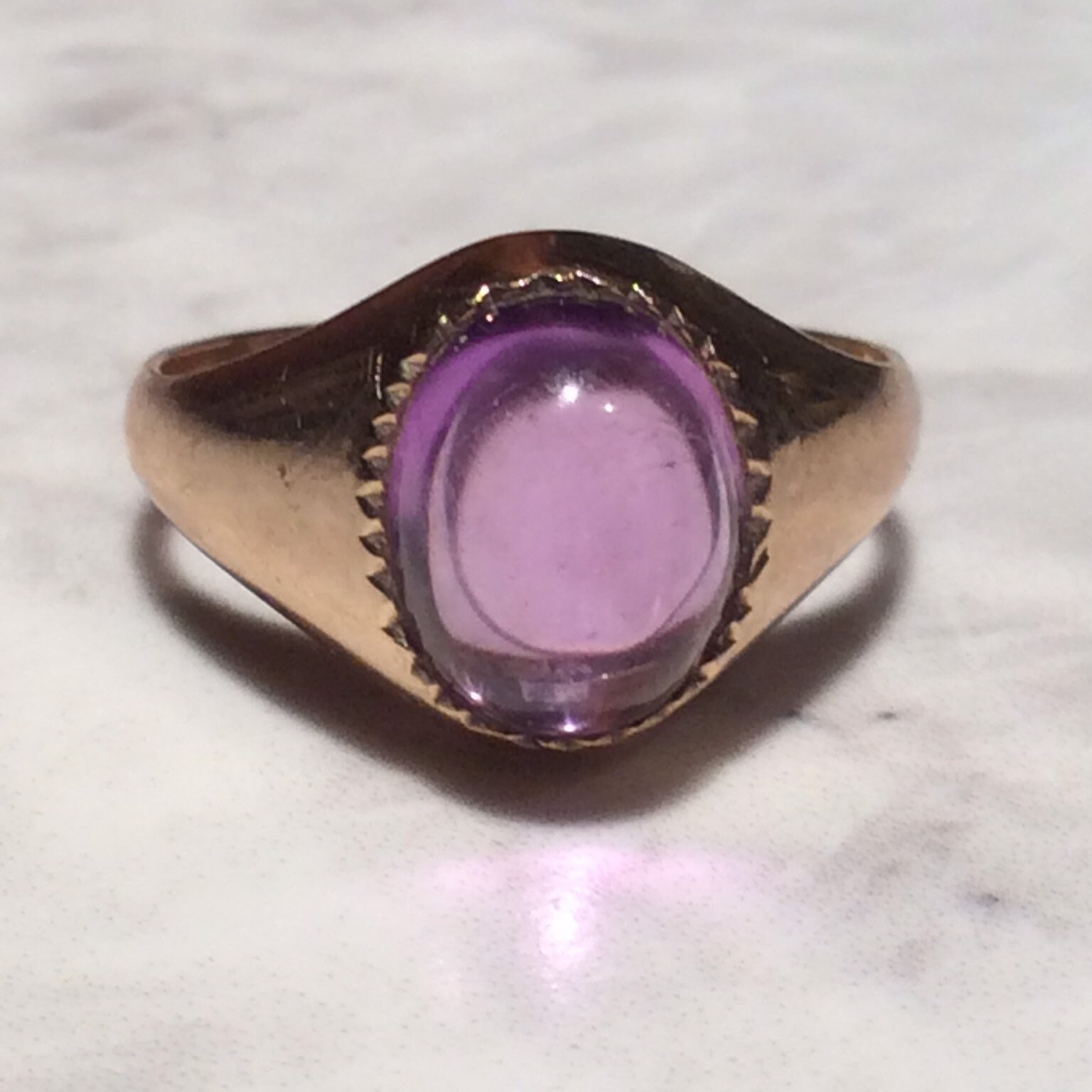 Antique Cabochon Spinel Chester Gold Signet Ring 9ct - Etsy