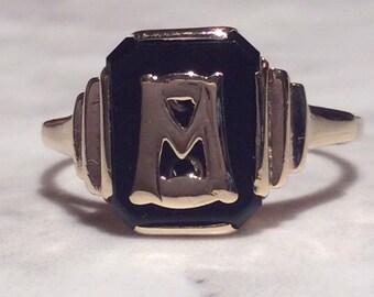 Antique Initial Ring | Etsy