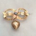Antique Pearl Bow Swagged Heart Gold Brooch 15ct - Etsy