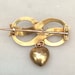 Antique Pearl Bow Swagged Heart Gold Brooch 15ct - Etsy