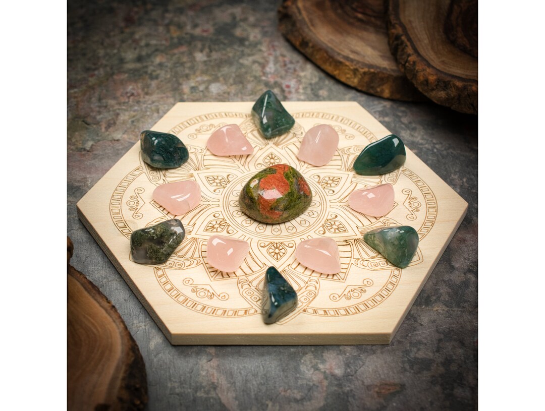 Fertility Boost / Healthy Pregnancy Mini Crystal Grid Set With Unakite ...