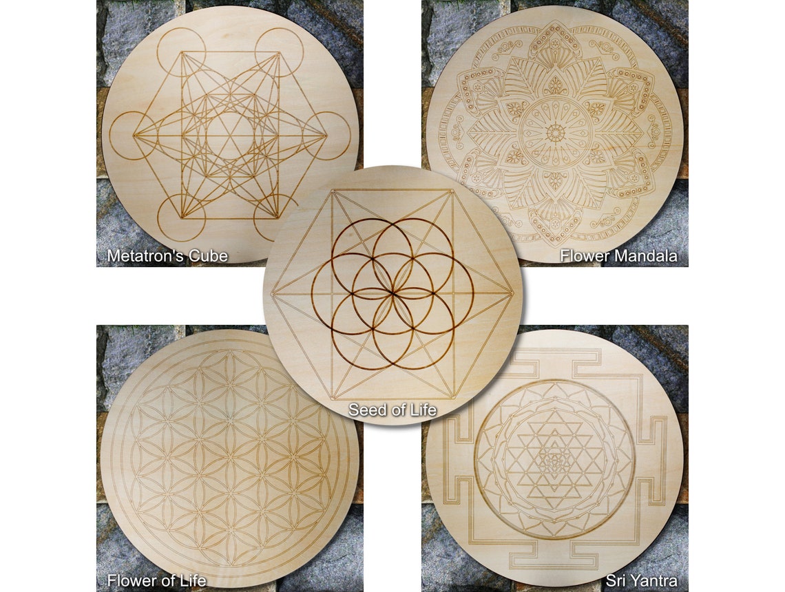 Large Strengthen Spiritual Power Crystal Grid Set | Your Choice of 12 ...
