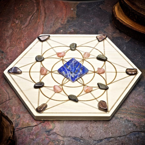 Mini Crystal Grid Kit Abundance - Etsy