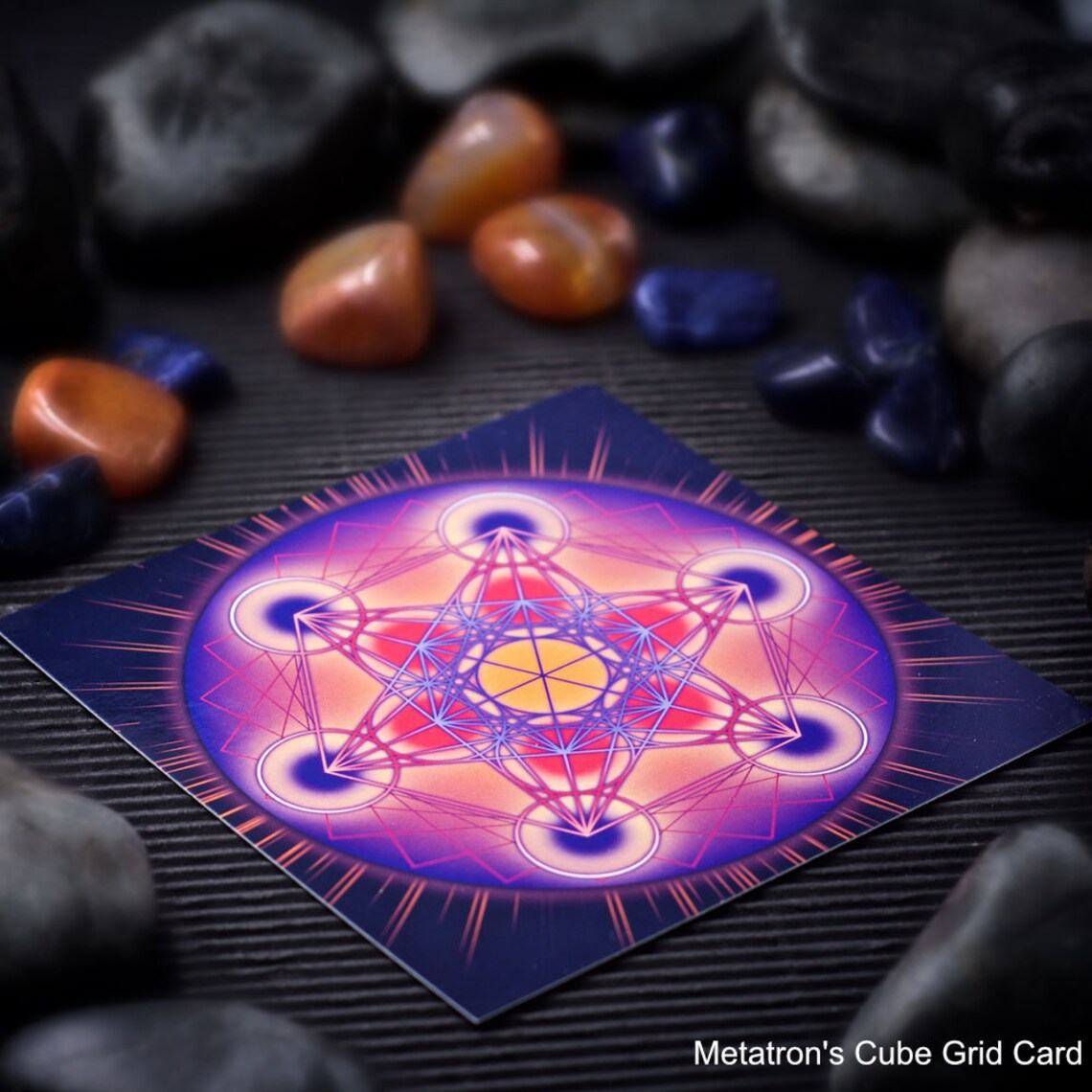 New Beginnings Mini Crystal Grid Set With Fluorite, Moonstone & Blue ...