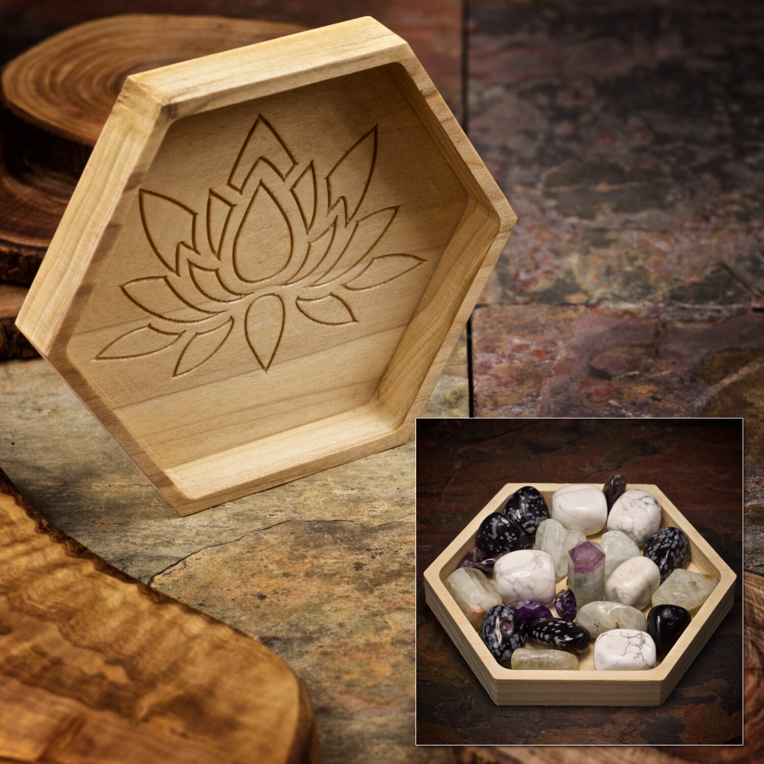 Large Stress Relief Crystal Grid Set | Crystal Grid Kit | Sacred ...