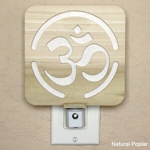 Om Symbol Wood Night Light - Handmade Decorative Night Light, Hallway ...