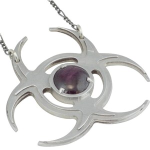 Ruby Biohazard Pendant - Etsy