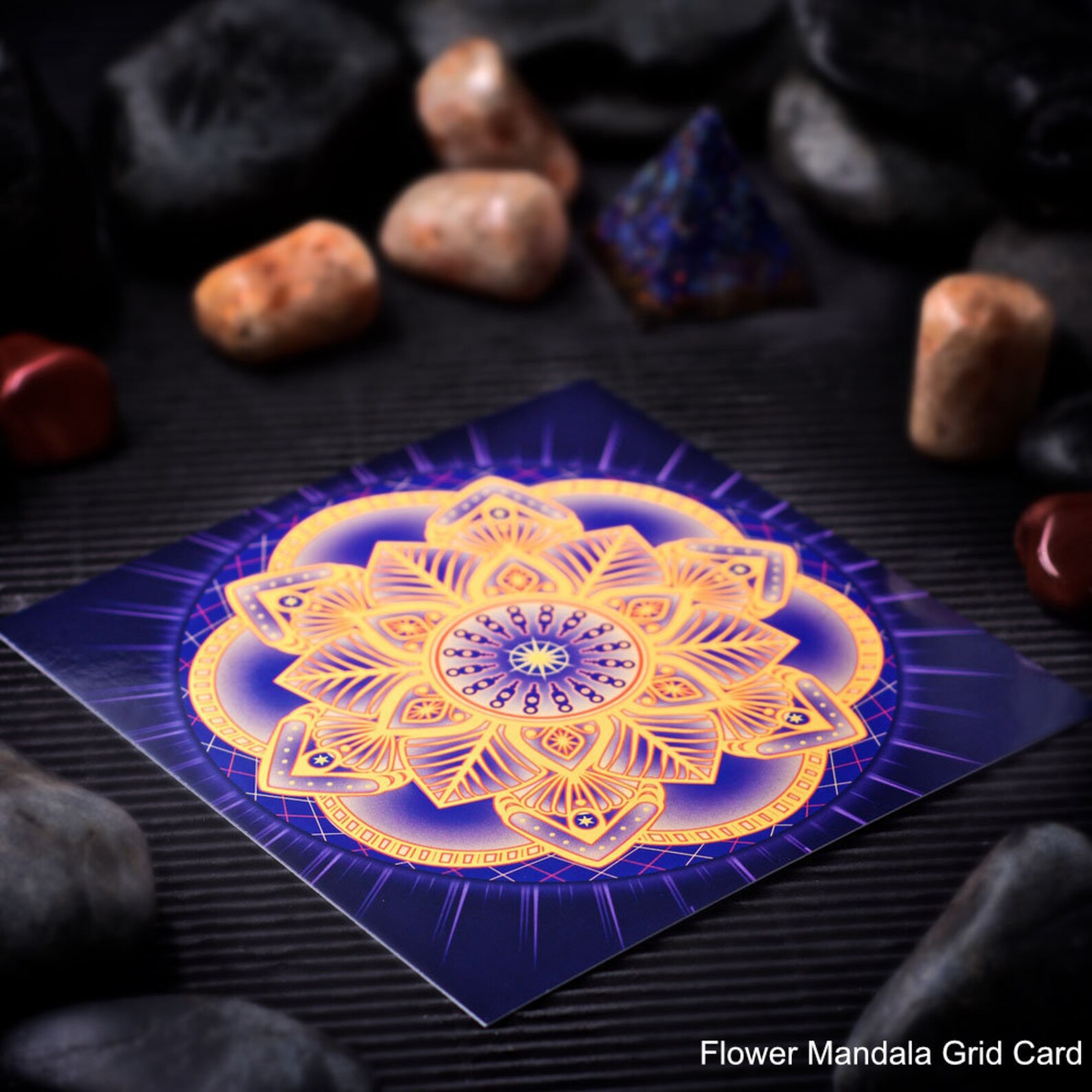 New Beginnings Mini Crystal Grid Set With Fluorite, Moonstone & Blue ...