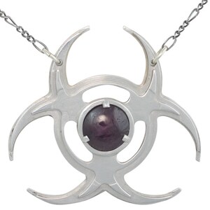 Ruby Biohazard Pendant - Etsy